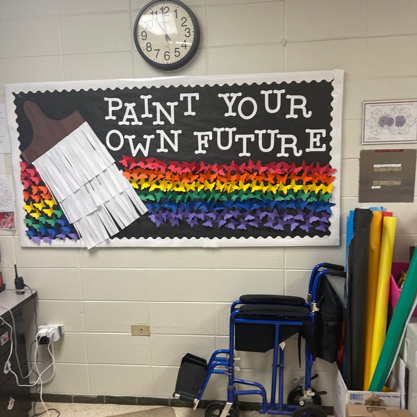 Teachers School Bulletin Board Cutouts DIY Kit "paint Your Own Future ...