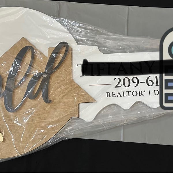 Blank Wood Key Ready to Paint, NOT Glued, Realtor Wood Key Sign, Real ...