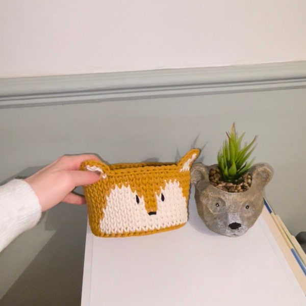 Fox Basket Baby Room Decor Kids Room Idea Basket Storag Nursery Room Decoration Woodland Animal ...