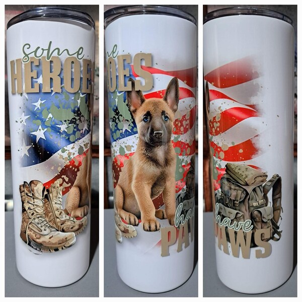 Some Heros Have Paws Army Dog High Res 300 Dpi PNG Digital File for ...
