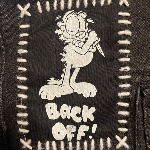 BACK OFF PATCH Sure Why Not Use This Amusing Cartoon Cat as an Icon for ...