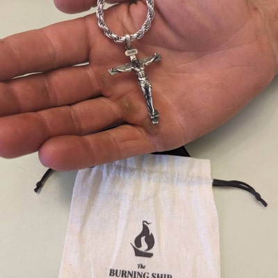 Handmade Jesus Cross Gold Necklace Personalized Gold Crucifix - Etsy