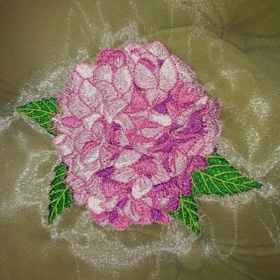 Hydrangeas Embroidery Pinky Hydrangea Machine Embroidery File Design 4 ...