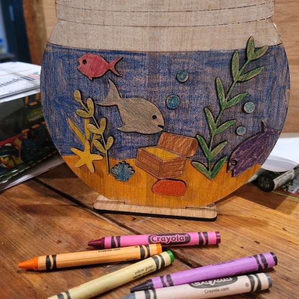 LASER FILE - Fish Bowl Kid Craft - Instantly Download a File to Make ...