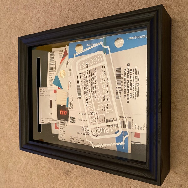 Ticket Box Keepsake Personalised Frame Memory Box Gift Concerts ...