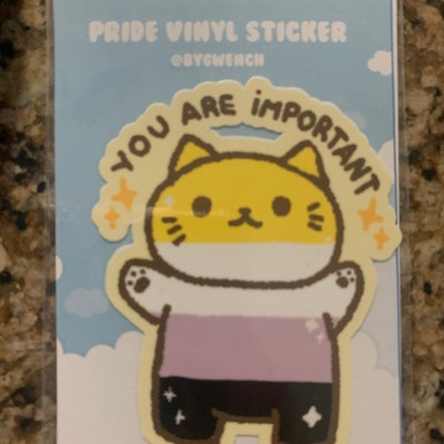 LGBTQ Sticker You Are Important Sticker Pride Sticker Pride Cat Rainbow ...
