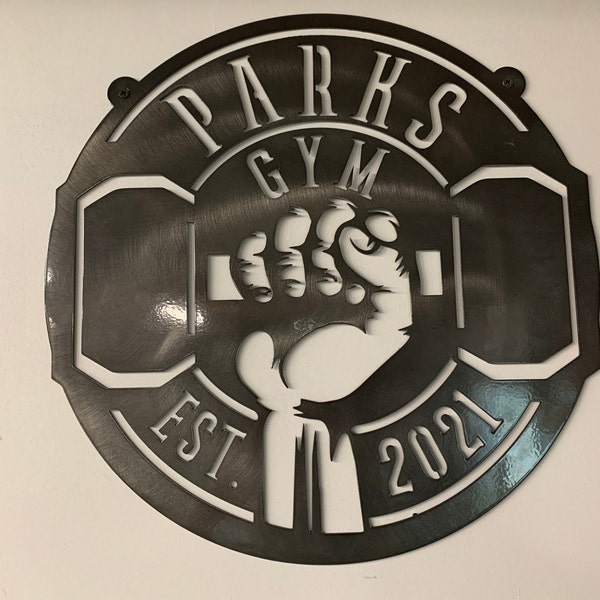 Custom Metal Gym Sign, Personalized Workout Room Wall Art - Etsy