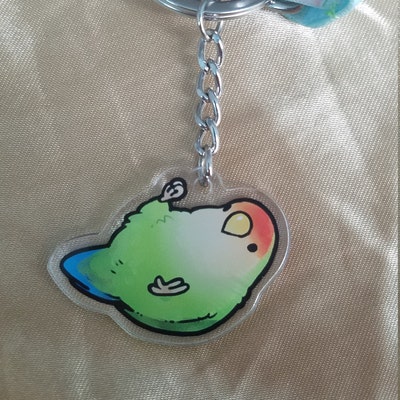 Dangling Lovebird Keychain - Etsy