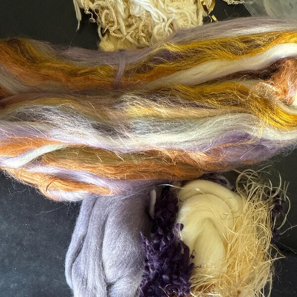 CLEARANCE ROVING Glorious Purple Pink Merino Silk Spinning Weaving ...