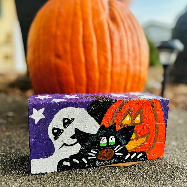 Painted Welcome Brick - Etsy