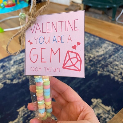 Valentine You're a Gem Editable DIY Printable Valentine's Day Card DIY ...
