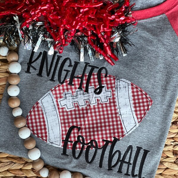 Football Applique - Football Applique Design - Football Bean Stitch ...