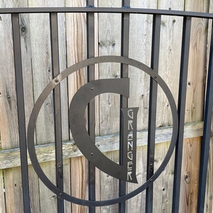 Personalized Classic Initial Metal Sign Metal Wall Art | Etsy