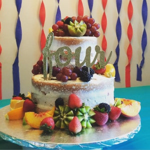 4th Birthday Cake Topper Four Cake Topper 4 Birthday Cake | Etsy