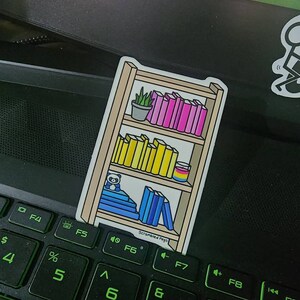Bisexual Pride Bookshelf Sticker Waterproof Dishwasher Safe Bi Subtle ...