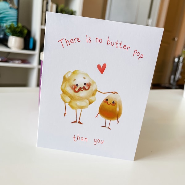Funny Fathers Day Card, Popcorn Pun, Thanks Dad - Etsy