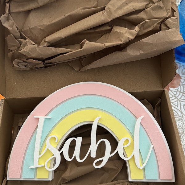 Rainbow With Personalized Name. Various Models and Colors to Choose ...