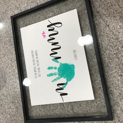 Hockey Dad Handprint Footprint Art Craft Hockey Family Gift - Etsy