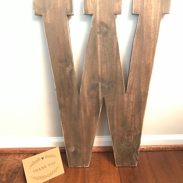 Wood Letters Measuring 24 Inches Tall, Distressed, Stained, Wood ...