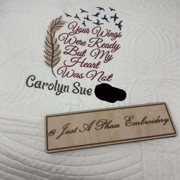 Sympathy Wings Embroidery Machine Design Digital Download for 4x4, 5x7 ...