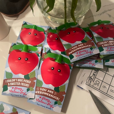 Applesauce Kids Valentine Printables, Awesomesauce, Classroom Valentine ...