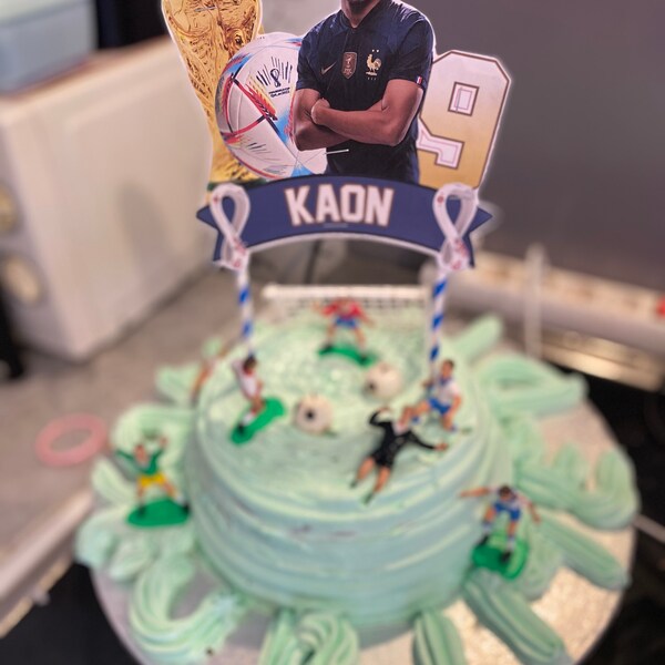 DIGITAL MBAPPE Cake Topper, French Cake Topper, Personalization Cake ...