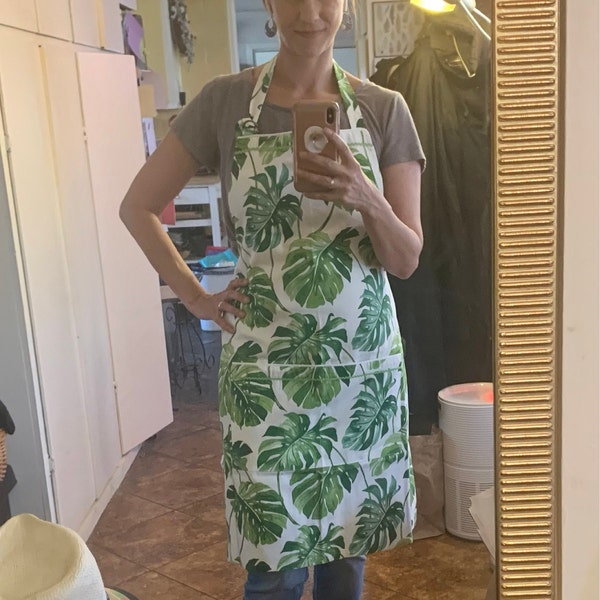 Upcycled Apron, Womans Apron With Pockets, Recycled Apron, Plaid Shirt ...