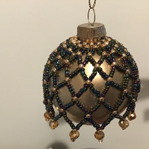 Beaded Christmas Bauble Cover Pattern - Etsy UK