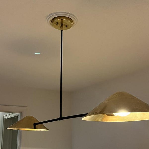 4 Light Elegant Indirect Ceiling Flushmount Light Pendant Mid Century ...