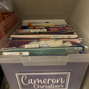 Kids File Box , Memory Box , Milestone Tote , Personalized Memory Box ...