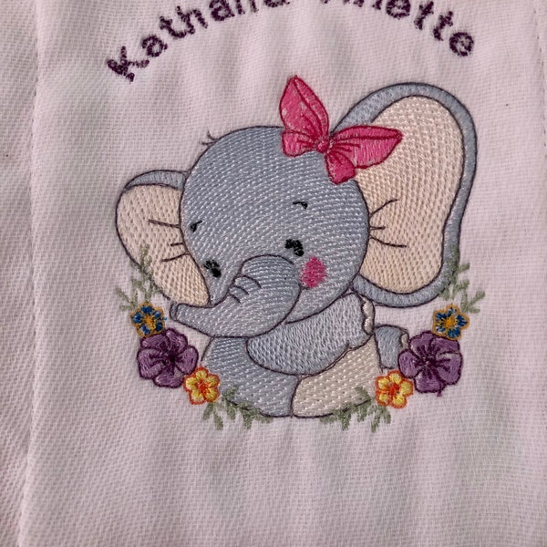 Elephant Girl Embroidery Design - Baby Machine Embroidery File - PES ...