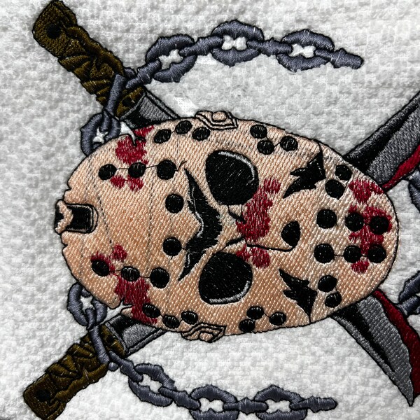Halloween Horror Embroidery Designs, Retro Horror Bloody Knife Killer ...