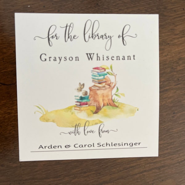 Storybook Book Plate Sticker Template, Book Themed Baby Shower ...