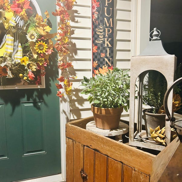 36in Fall Porch Sign Front Porch Fall Welcome Sign With Vintage Autumn ...