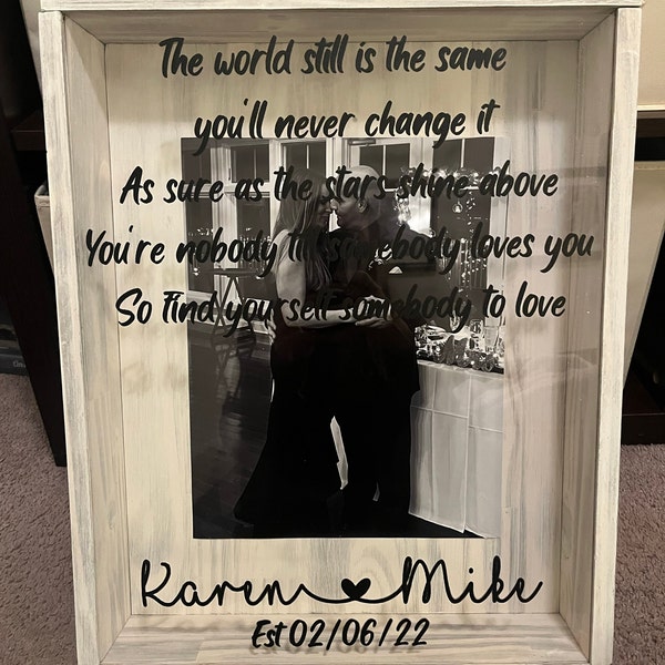 Personalized XL Shadow Box • Handmade Shadow Box • Rustic Shadow Box ...