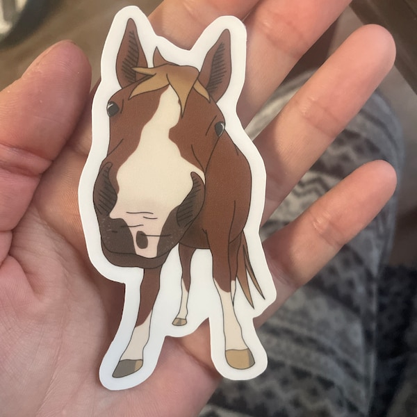 Customizable Horse Sticker Personal Decal Gift for Equestrian Handmade ...