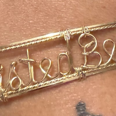 Elegantly Patterned Gold Wire Bracelet, All 14 Kt G/f Wire. Beautiful ...