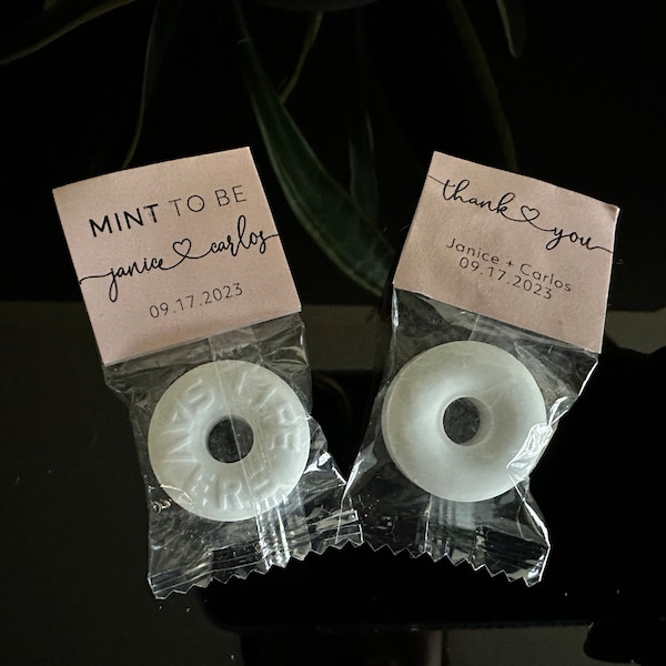 100pcs Mint to Be Wedding Favors,wedding Mints Labels,custom Wedding ...