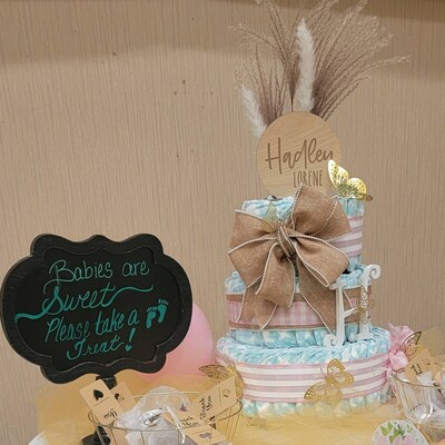 Wooden Baby Name Announcement Sign, Wood Sign for Birth Reveal, Baby ...