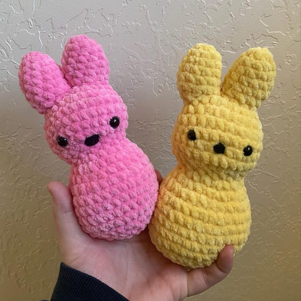 PATTERN Bunny Peep Plushie Easter Easter Basket Stuffer Stuffed Bunny ...