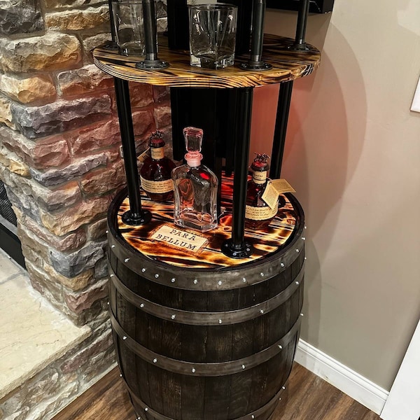 Rustic Bourbon Barrel Fire Pit - Propane or Natural Gas (BTO) - Etsy