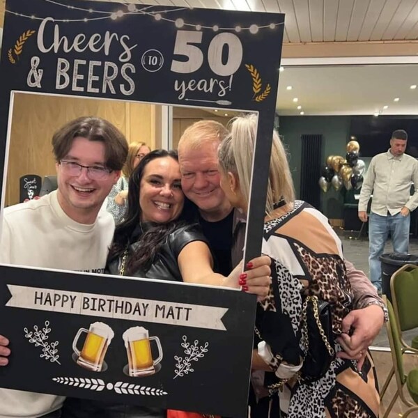 Retro Birthday Party Photobooth Frame and Matching Party Sign, Editable ...