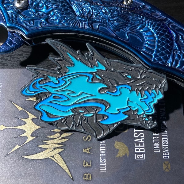 Kaiju Godzilla Glow-in-the-dark Enamel Pin - Etsy