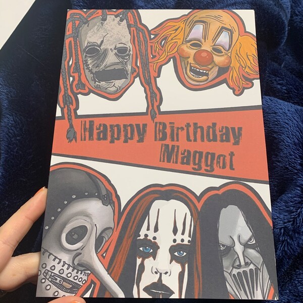 Slipknot Birthday Card: Hand-drawn/personalisable - Etsy