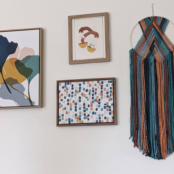 Macrame Hoop Wall Hanging Custom Macrame Boho Decor Macrame Decor Multi ...