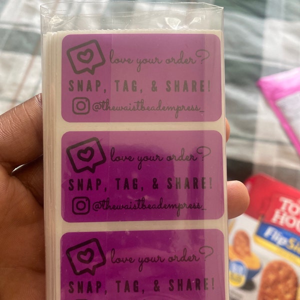 Social Media Labels, Small Business Labels, Custom Labels, Snap It Love ...