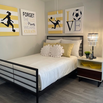 Girls Soccer Decor, Soccer Decorations for Girls Room Decor, Girl ...