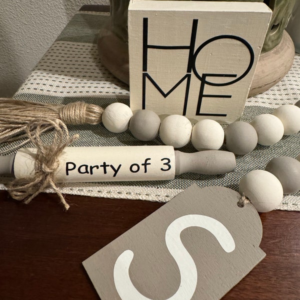 Home Decor Bundle, Tiered Tray Decor, Rae Dunn Inspired, Farmhouse ...