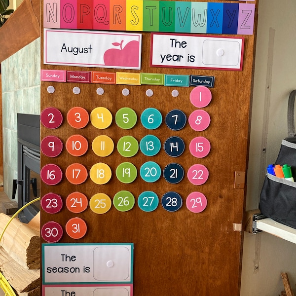 Circle Time Calendar Board Kit: Homeschool & Preschool (digital ...