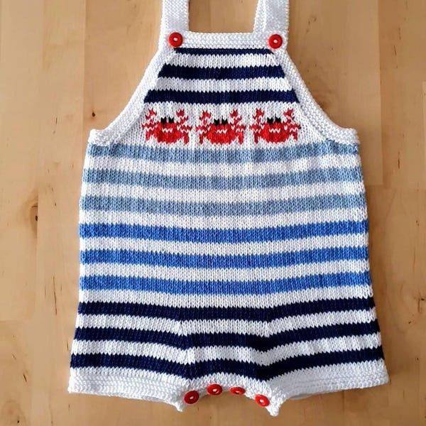 Palheiro Baby Playsuit Knitting Pattern | PDF Knitting Pattern ...